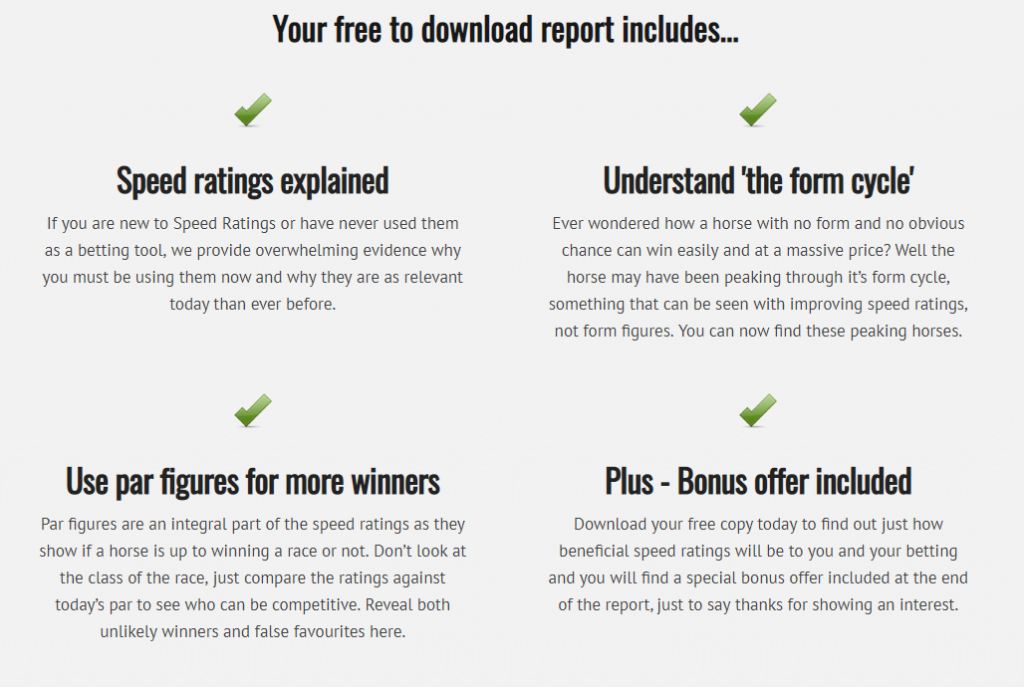 Winning With Speed Report - Inform Racing