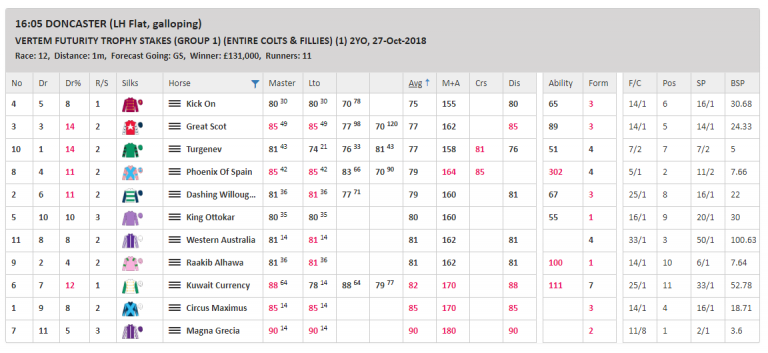 Speed Ratings Laying System - Inform Racing
