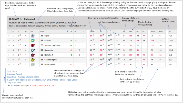 Key To The Race Card - Inform Racing