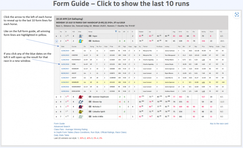 Race Cards Tutorial - Inform Racing
