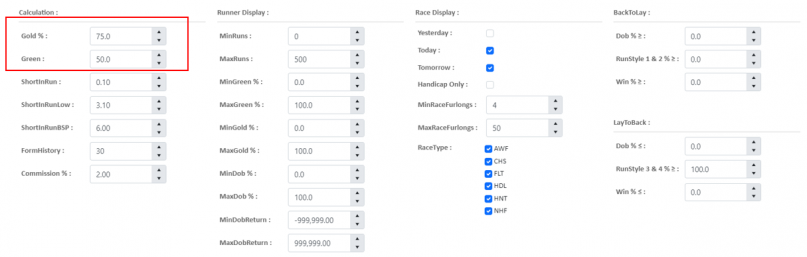 In Running Trading Tool User Guide - Inform Racing